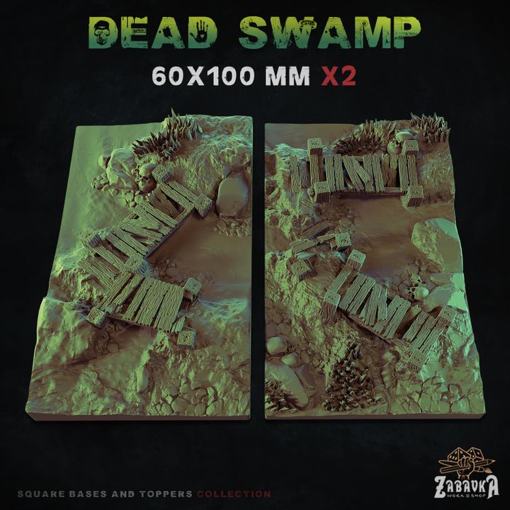 3D Printable Dead Swamp [Square] - Bases and Toppers (Full Set) by ...